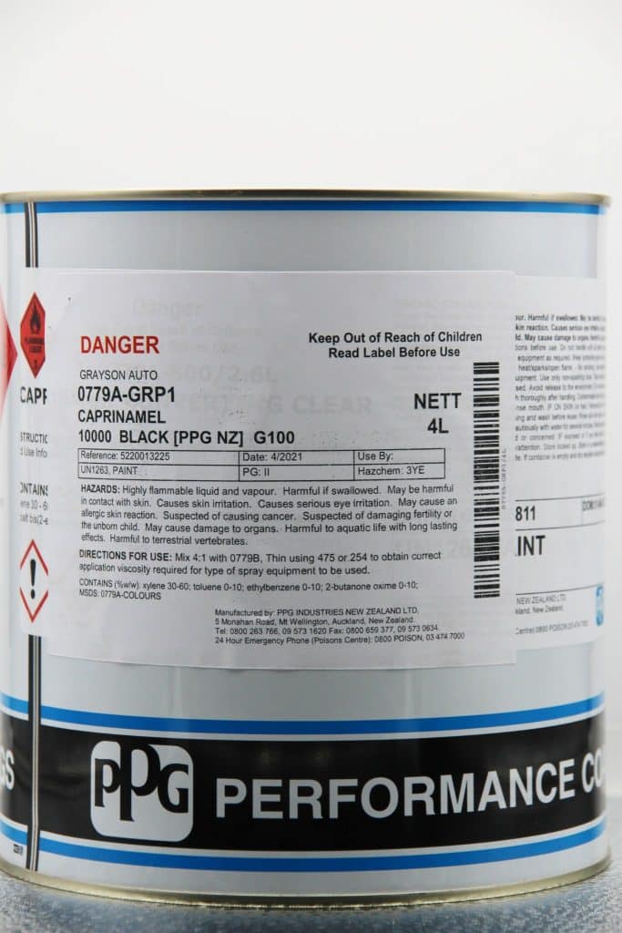 Caprinamel 10000 Black 2K-421 5L kit - Grayson Auto Color Center
