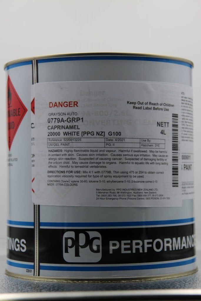 Caprinamel 20000 White 2K-421 5L kit - Grayson Auto Color Center